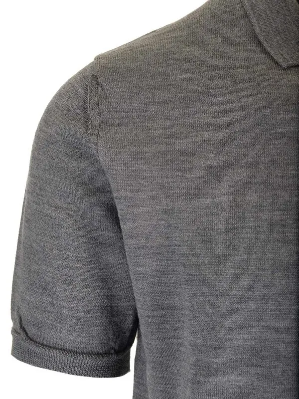 Comme Des Garçons Heart Patch Polo Shirt - Gray