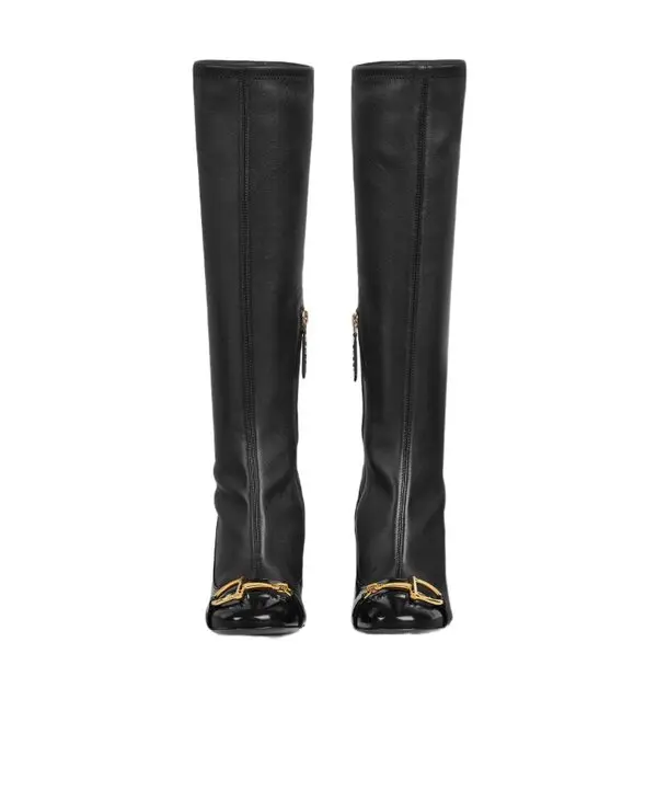 Gucci Maxi Horsebit Leather Boots