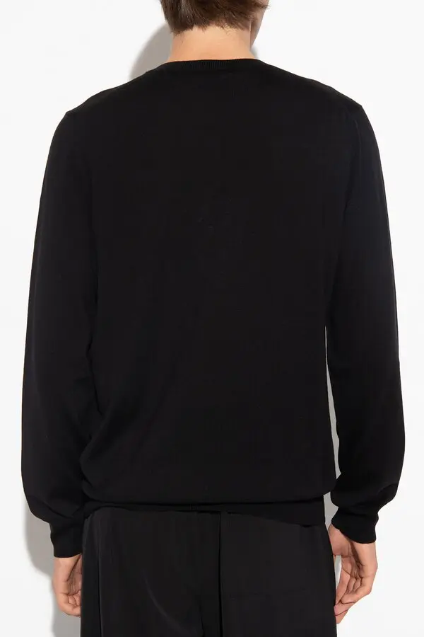 Alexander McQueen Crewneck Knitted Jumper With Embellished Rose