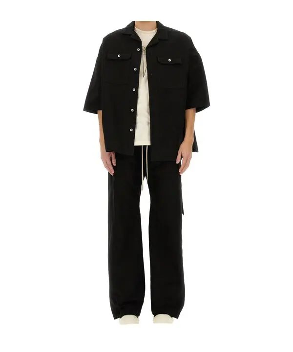 Rick Owens Magnum Tommy Short Sleeved Shirt - Black