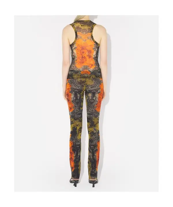 JEAN PAUL GAULTIER Sleeveless Printed Medallion Top
