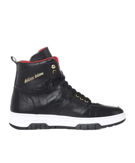 GIULIANO GALIANO Legend Crocodile-effect High Top Sneakers