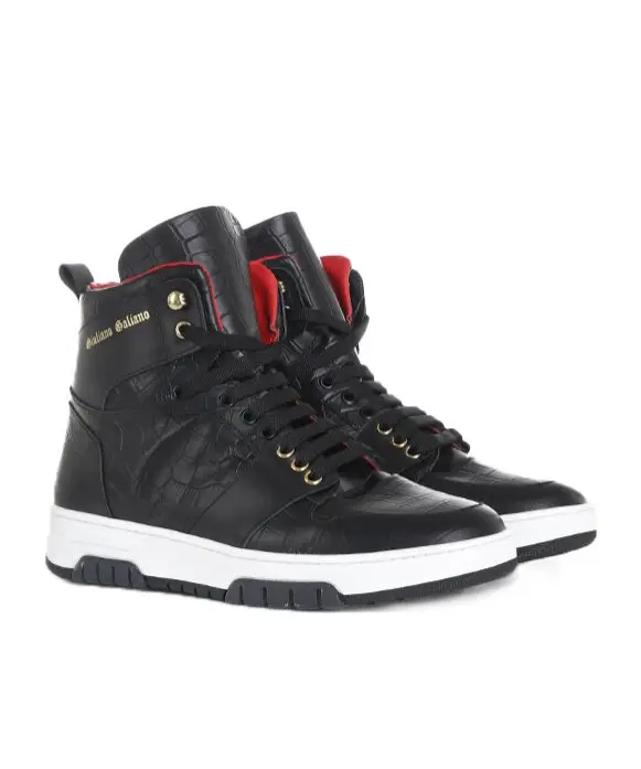 GIULIANO GALIANO Legend Crocodile-effect High Top Sneakers