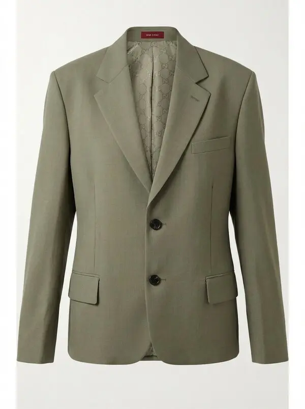 Gucci Single-breasted Dry Wool Jacket