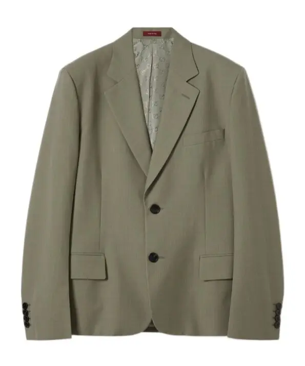 Gucci Single-breasted Dry Wool Jacket