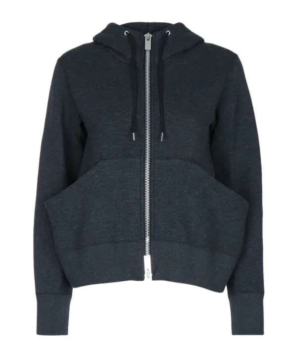 Sacai Sponge Hooded Zip-up Sweatshirt - No