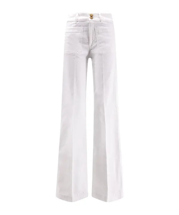 THE SEAFARER Flared Patch-pocket Jeans - White