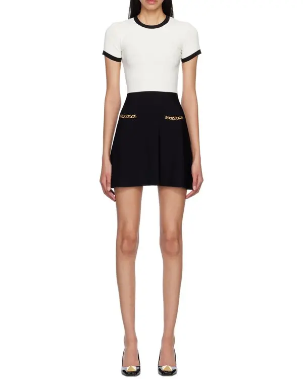 Valentino Garavani Vlogo Short Sleeve Mini Dress