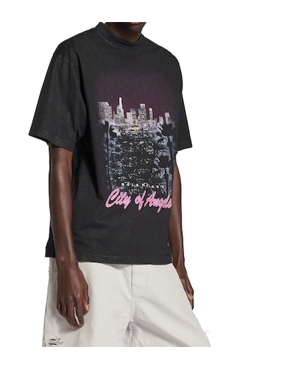 Balenciaga City Of Angels Faded T-shirt - Faded Black