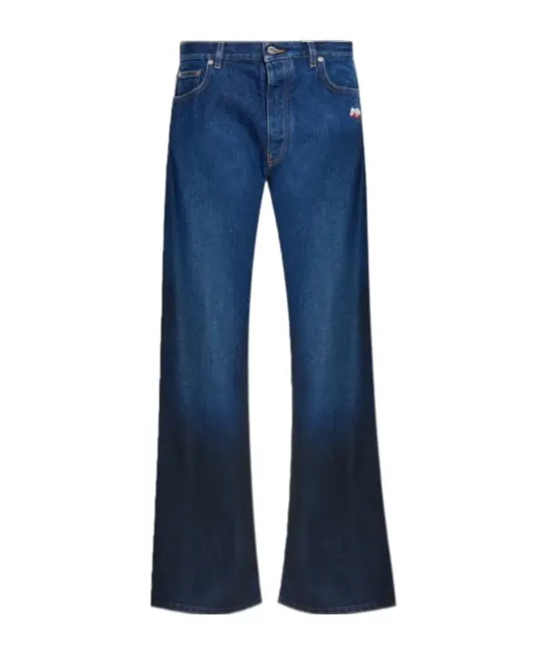 Off-White Logo Embroidered Flared Hem Jeans