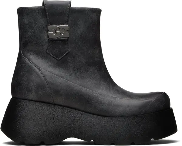 GANNI Kat Low Boots - Black