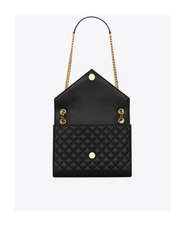 Saint Laurent Envelope Medium Shoulder Bag - Black