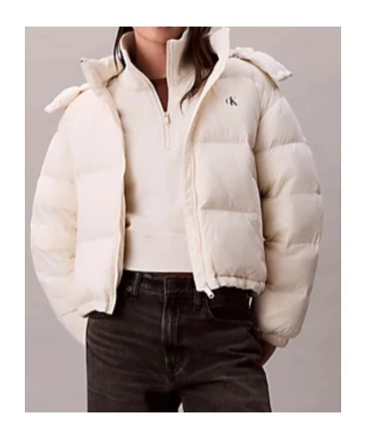 Calvin Klein Short Down Puffer Jacket With Detachable Hood