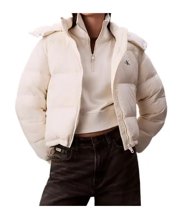 Calvin Klein Short Down Puffer Jacket With Detachable Hood - Pink