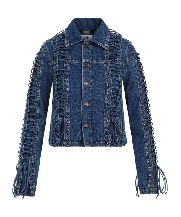JEAN PAUL GAULTIER Long-sleeved Denim Coat - Blue