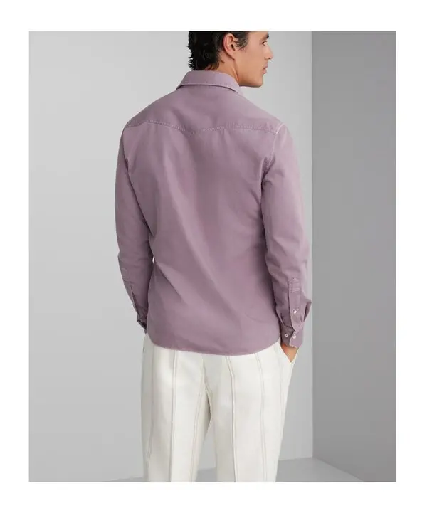 Brunello Cucinelli Long-sleeved Button-up Shirt - Gray
