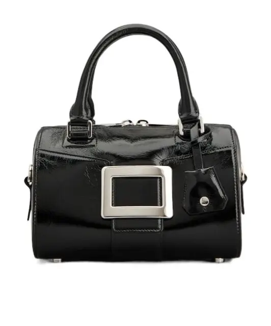 ROGER VIVIER Belle Vivier Mini Bowling Bag - Black