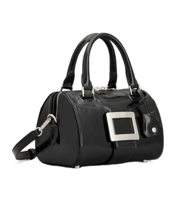 ROGER VIVIER Belle Vivier Mini Bowling Bag - Black
