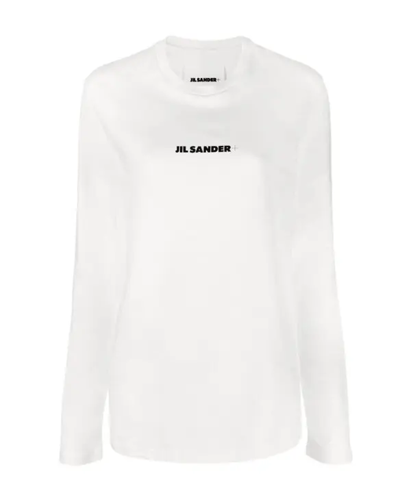 JIL SANDER Logo Printed Crewneck Long Sleeve Sweatshirt - No