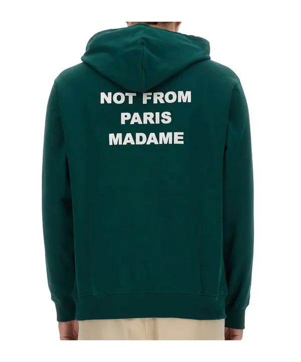 Drole De Monsieur Long Sleeve Drawstring Hood Sweater