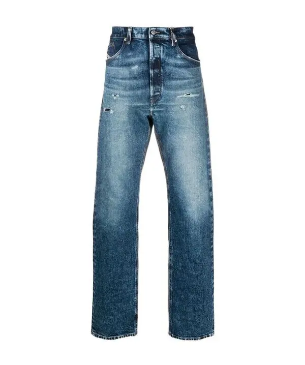 DIESEL® Distressed Straight-leg Jeans - Blue