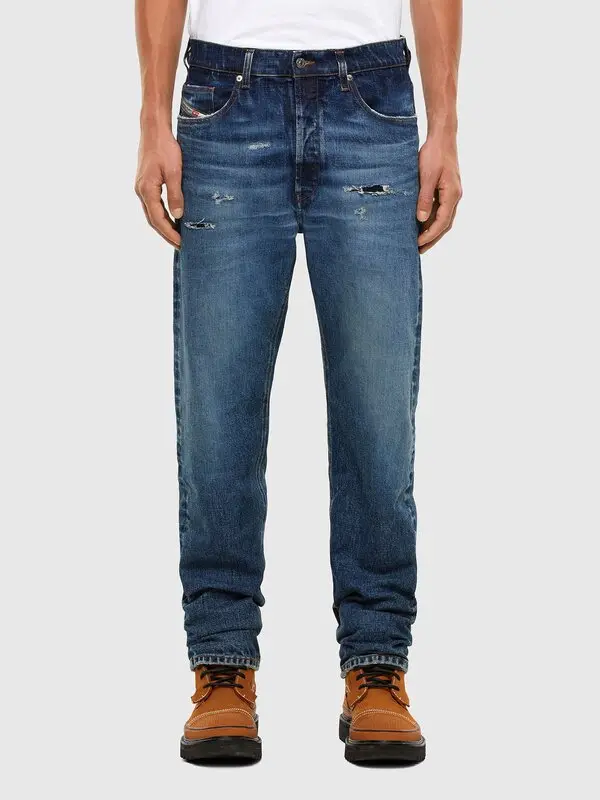 DIESEL® Distressed Straight-leg Jeans - Blue