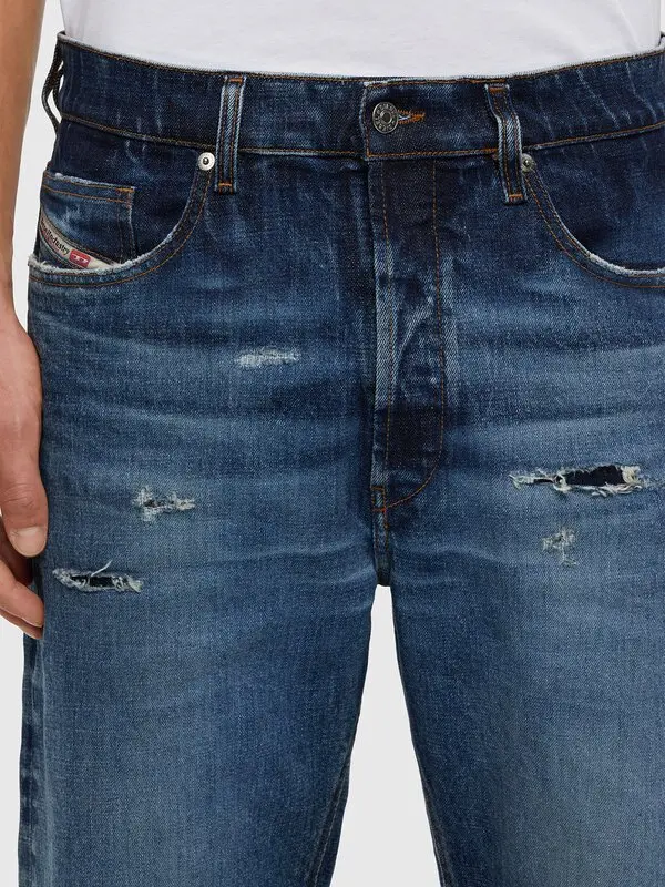 DIESEL® Distressed Straight-leg Jeans - Blue
