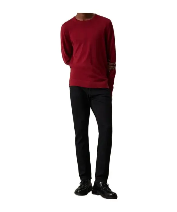 Calvin Klein Merino Wool Crew Neck Sweater - Black