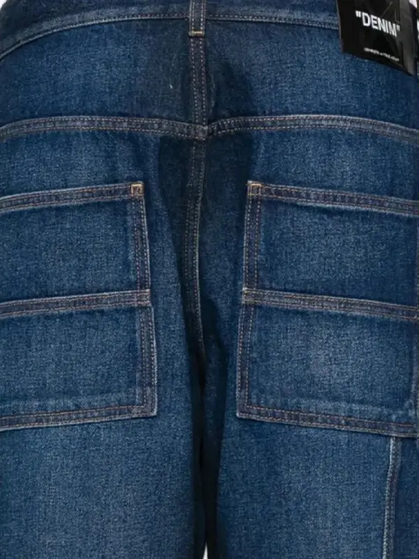 Off-White Logo Patch Flared Jeans