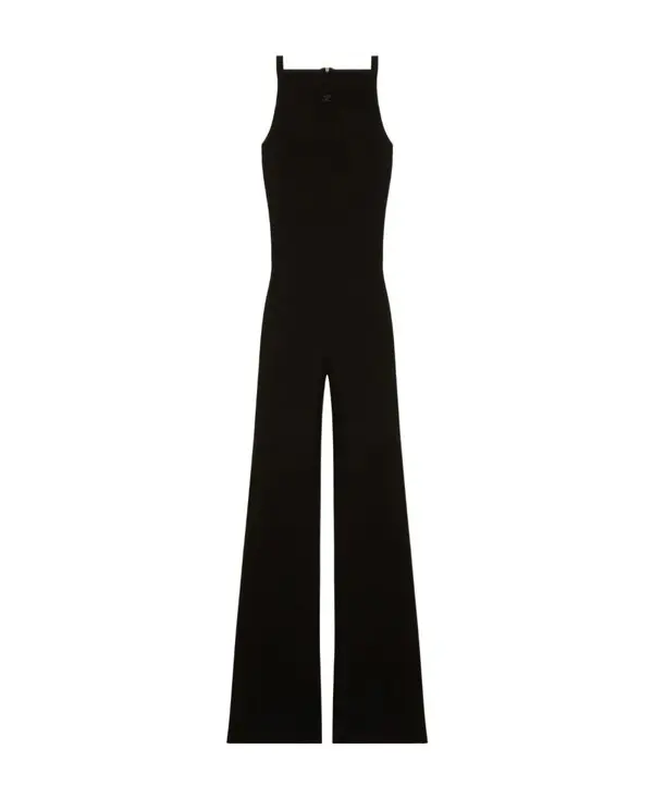 COURREGES Courrèges Sleeveless Knitted Jumpsuit - Black