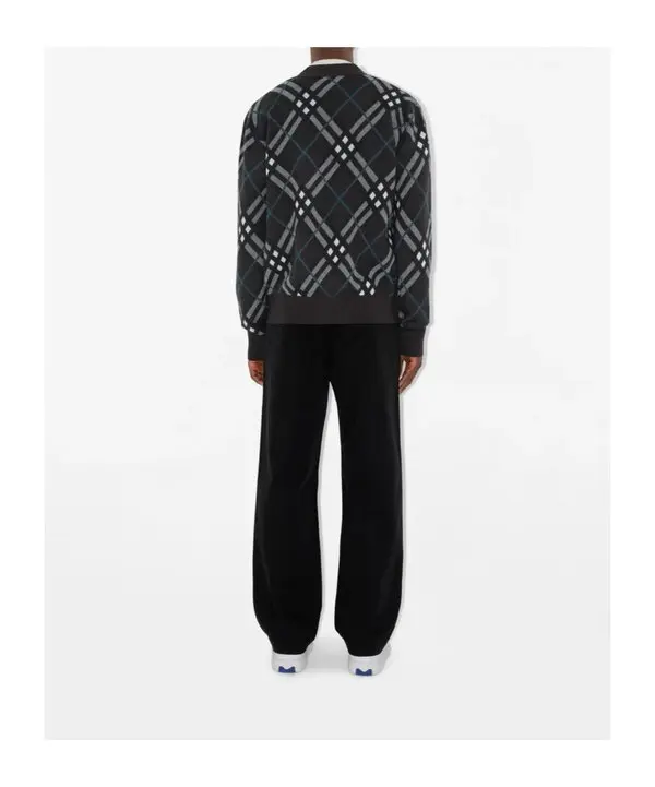 Burberry Checked V-neck Buttoned Cardigan