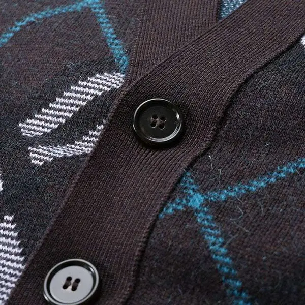 Burberry Checked V-neck Buttoned Cardigan