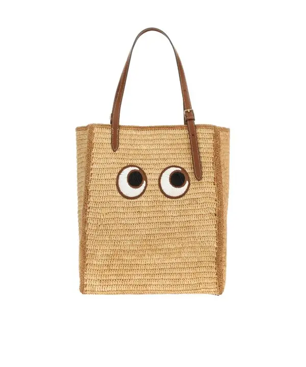 ANYA HINDMARCH Woven Shoulder Bag - Nude