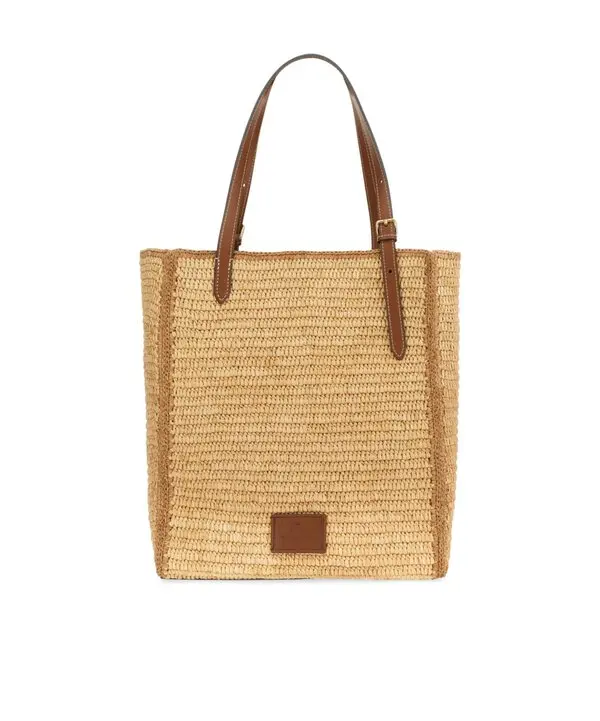 ANYA HINDMARCH Woven Shoulder Bag - Nude