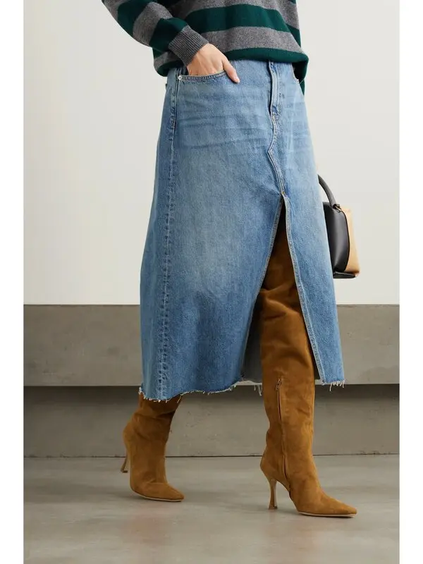 Staud Over The Knee Boots With Trumpet Heels