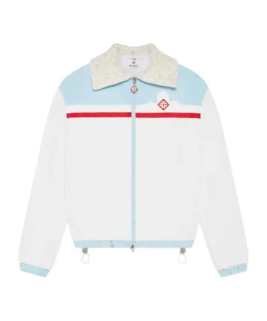 Casablanca Logo Patch Casual Jacket - White