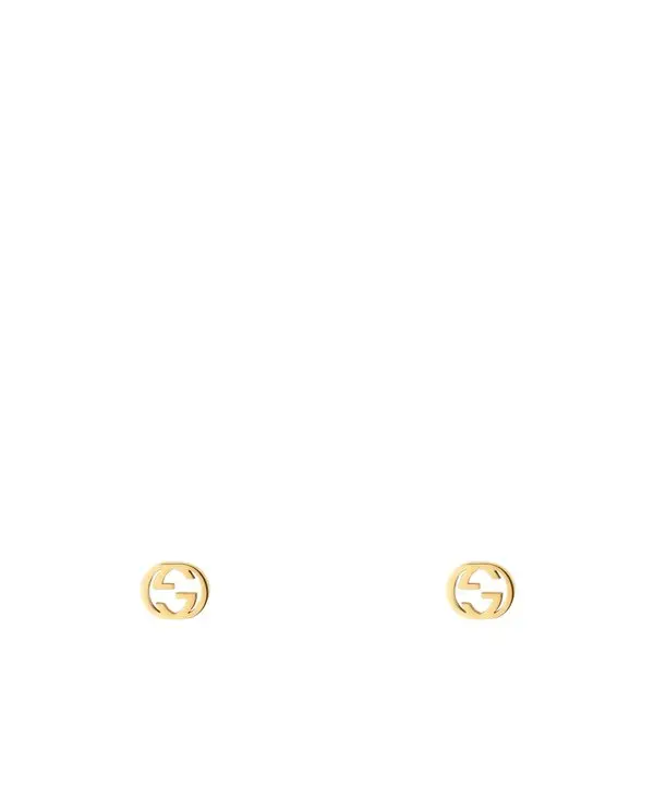 Gucci Interlocking Double G 18k Gold Earrings - Yellow