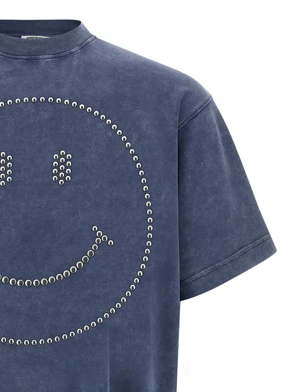 Moschino Stud-embellished Smiley T-shirt