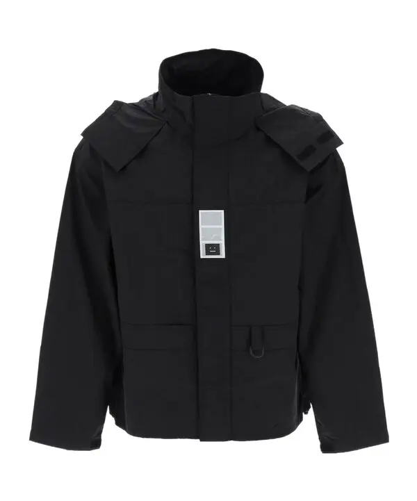 Acne Studios Hooded Jacket With Reflective Face Patch