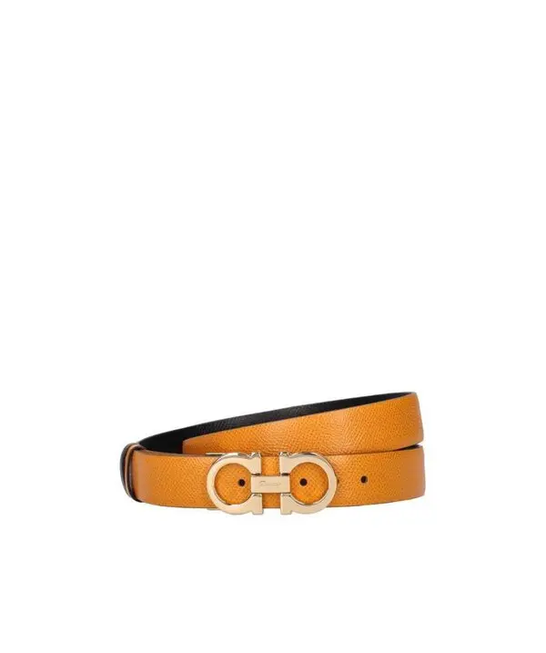 FERRAGAMO Double-sided Adjustable Gancini Belt