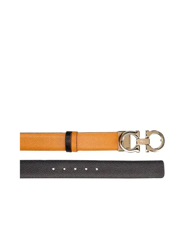 FERRAGAMO Double-sided Adjustable Gancini Belt
