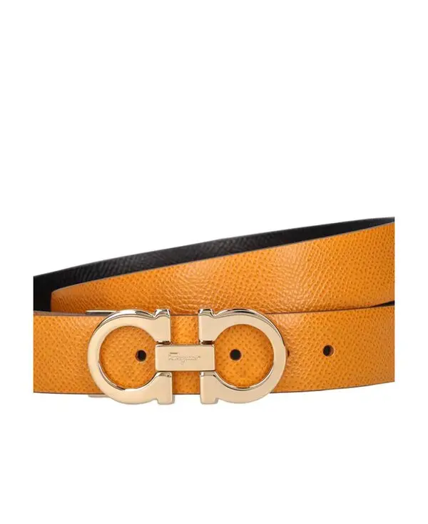 FERRAGAMO Double-sided Adjustable Gancini Belt