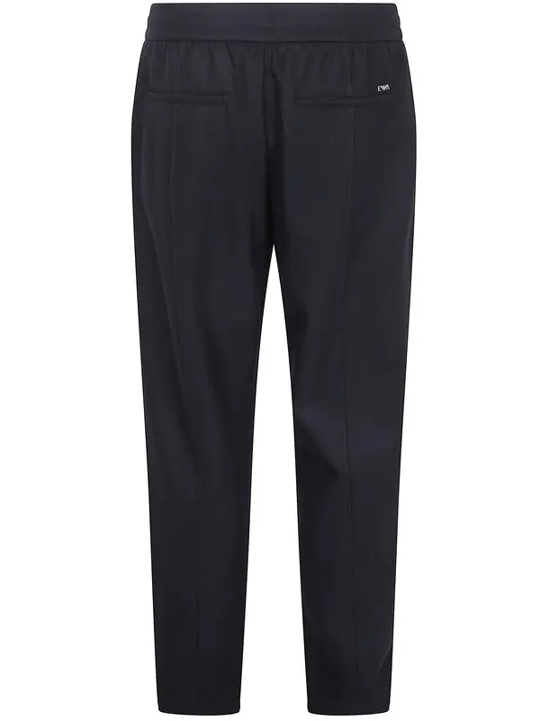 Emporio Armani Elasticated-waist Wool Trousers