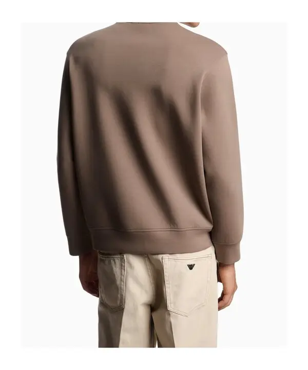 Emporio Armani Crewneck Sweatshirt With Logo Patch