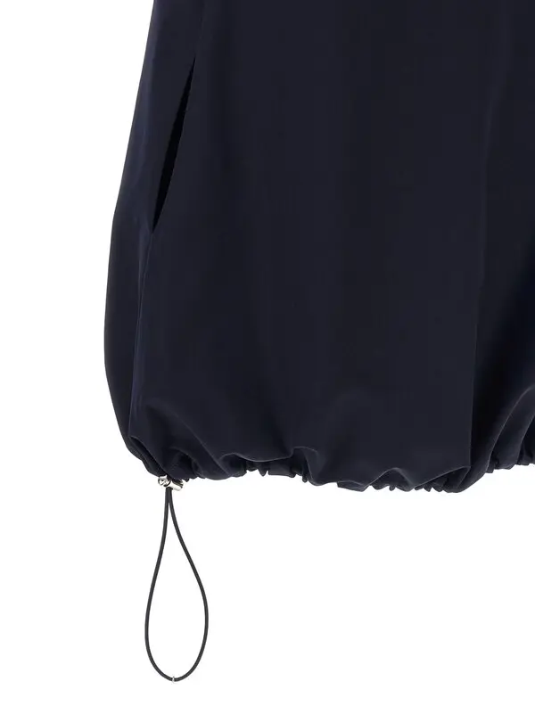 Prada Sleeveless Drawstring Dress With Half-zip Front
