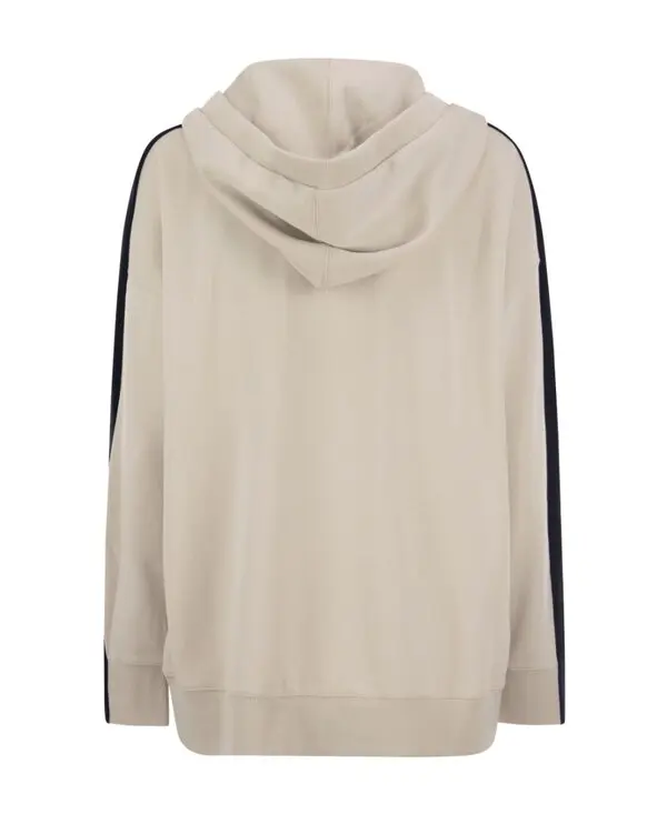 Max Mara Long Sleeve Zip Up Hoodie With Side Detail