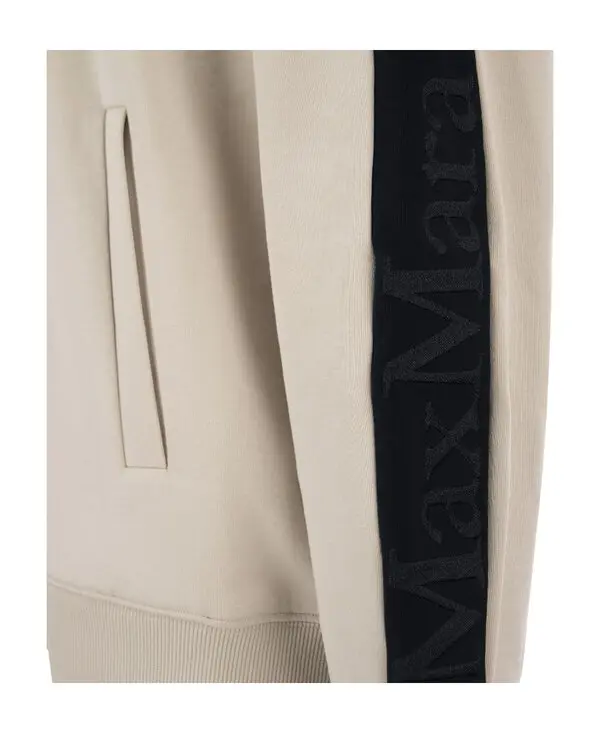 Max Mara Long Sleeve Zip Up Hoodie With Side Detail