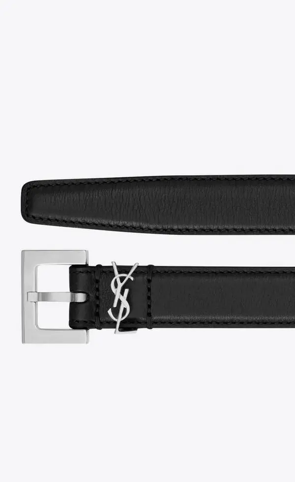 Saint Laurent Monogram Square Buckle Belt