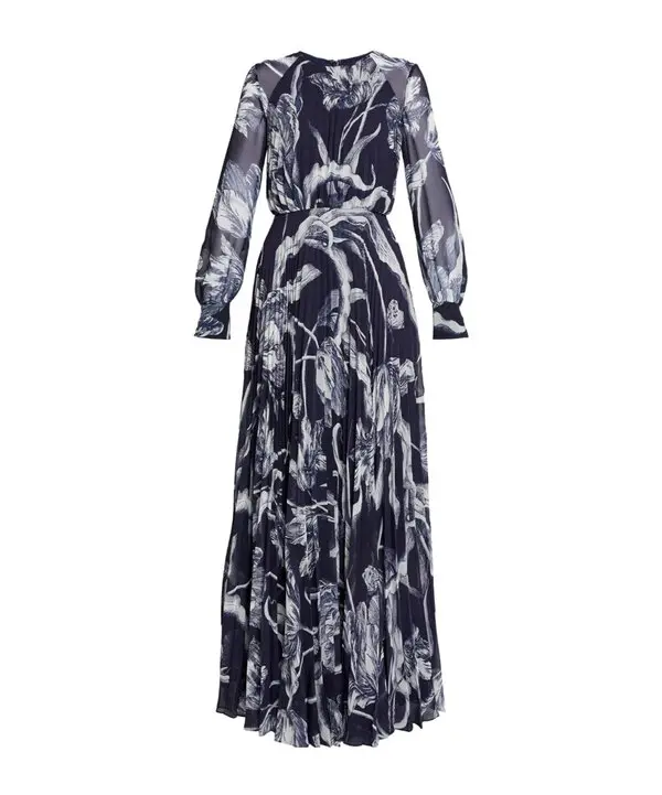 Erdem Long-sleeved Formal Dress - Midnight Blue