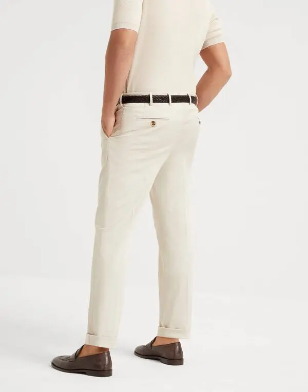 Brunello Cucinelli Italian Fit Gabardine Trousers - Beige